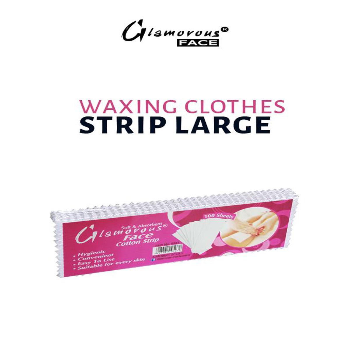 Glamorous Face Wax Remover Cotton Strips (100 pcs) - atozstore.pk