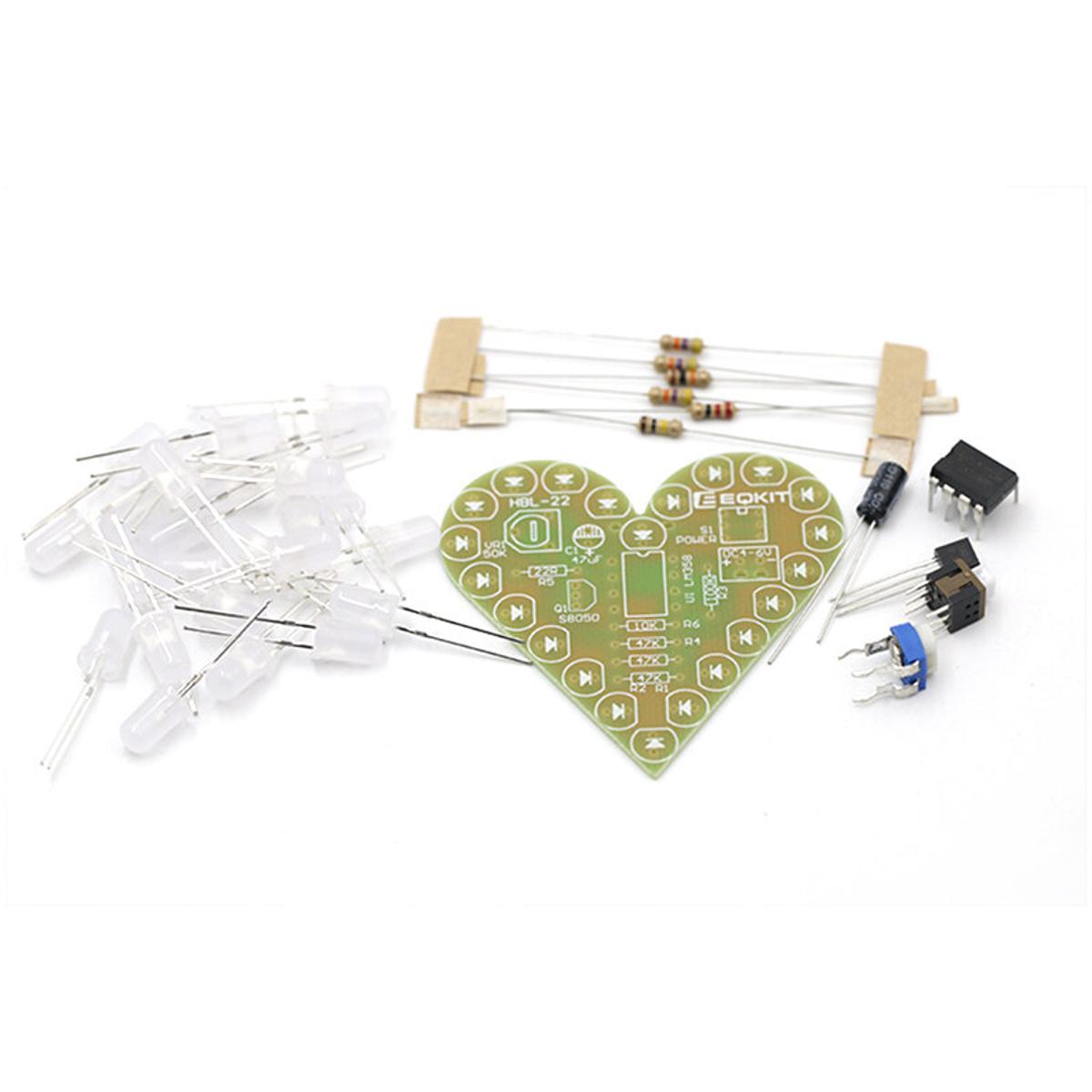 DIY Kit Heart Shape Breathing Lamp Kit DC 4V-6V - atozstore.pk