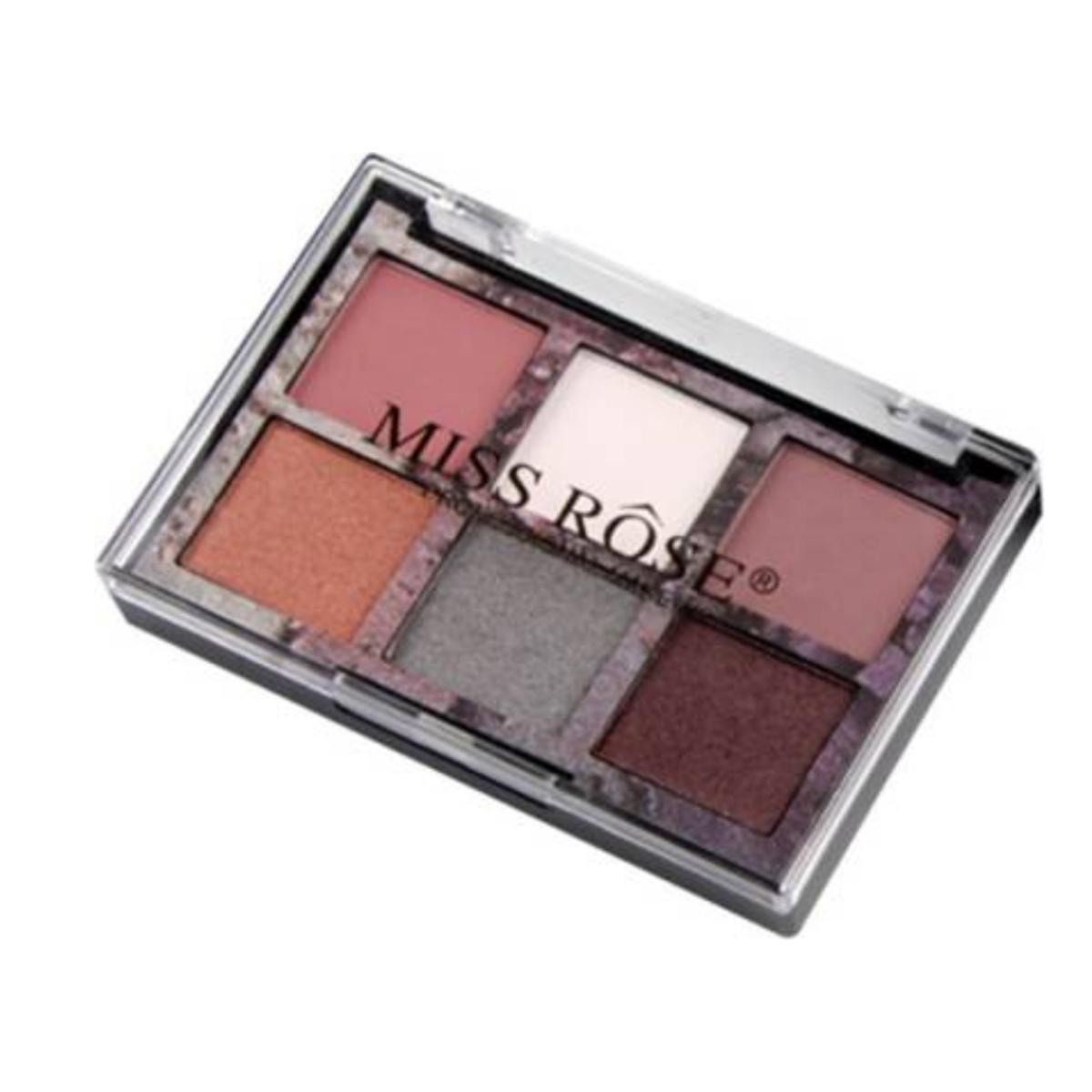 MISS ROSE 6 Color Eyeshadow Highly Pigmented Both Shimmer And Matte ...