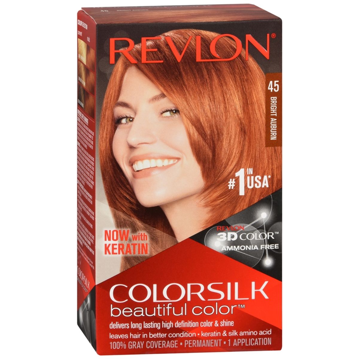 REVLON 45 Bright Auburn 3D Hair Color - atozstore.pk