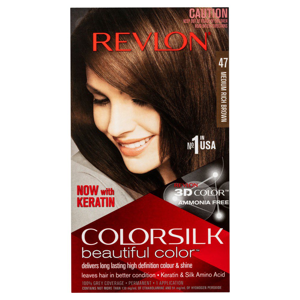 REVLON 47 Medium Rich Brown 3D Hair Color - atozstore.pk