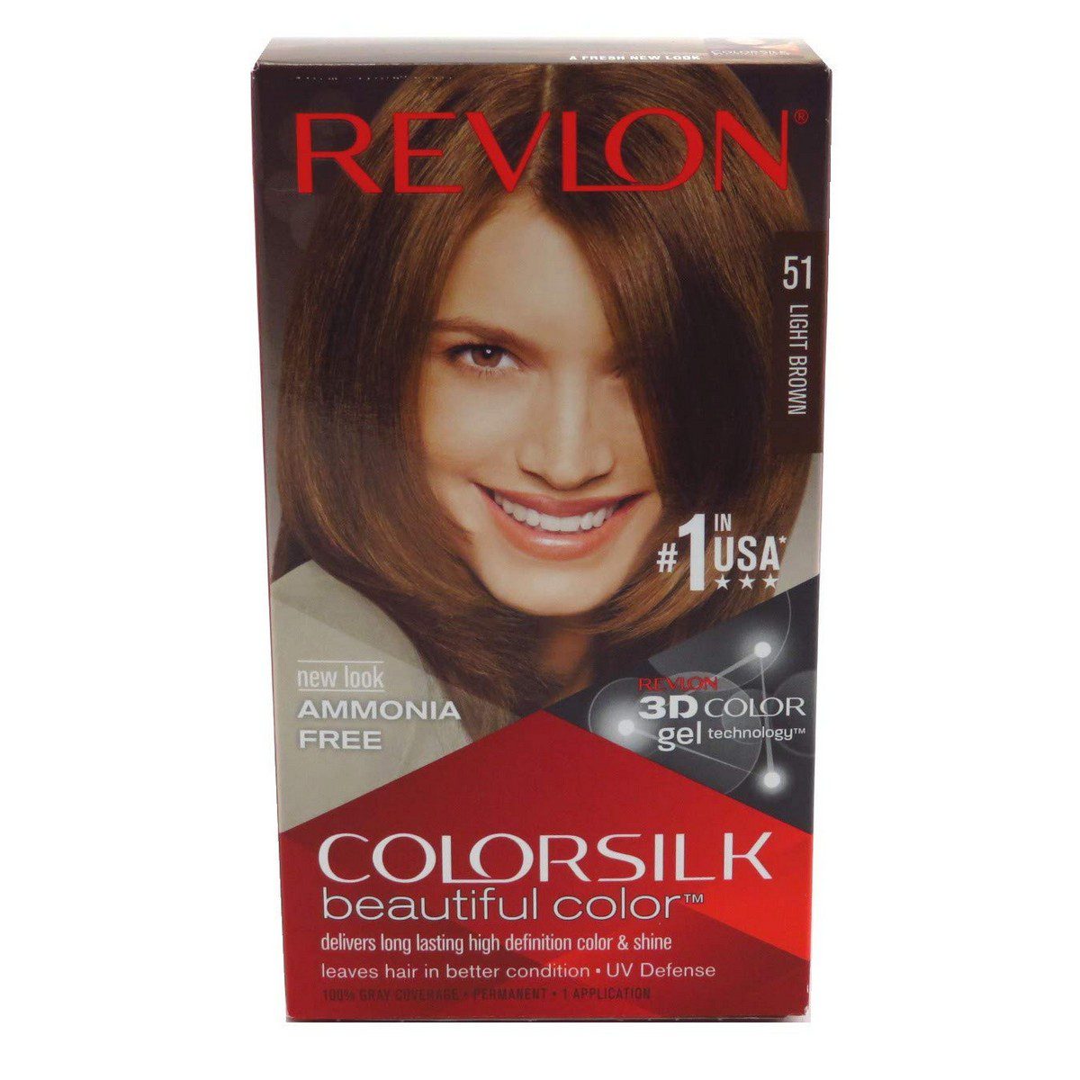 REVLON 51 Light Brown 3D Hair Color - atozstore.pk