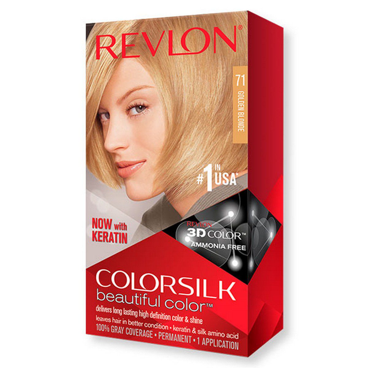 REVLON 71 Golden Blonde 3D Hair Color - atozstore.pk