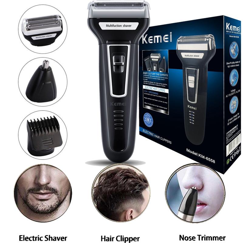 Kemei Shaving Machine KM 6332 Reciprocating Electric Shaver Head Beard ...