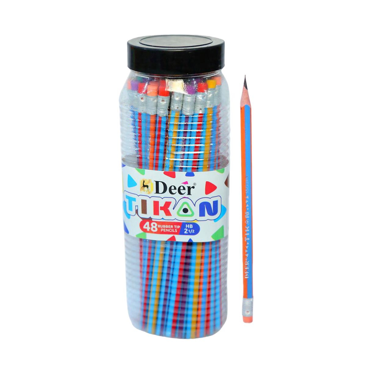 Deer Tikon Rubber Tip Jar 48 pcs - atozstore.pk