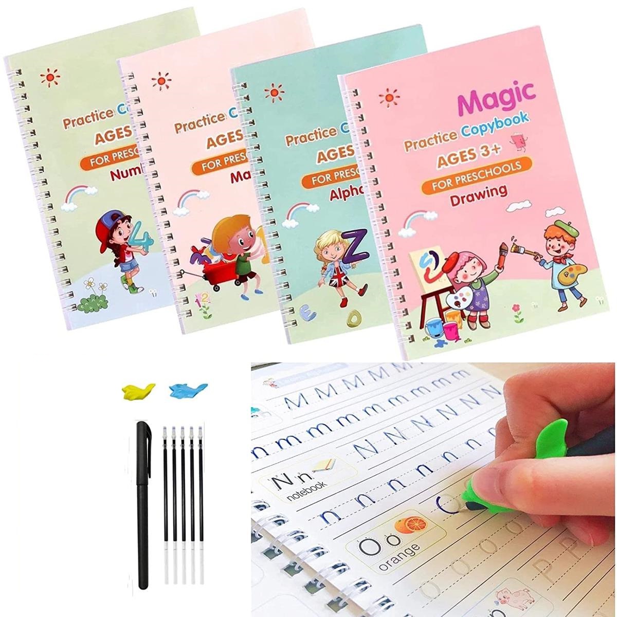Sank Magic Handwriting Practice Set 4 Copybooks 1 Pen 10 Refills ...