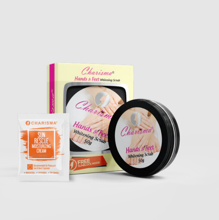 Charisma Hands & Feet Whitening Scrub with Free Sunblock - atozstore.pk
