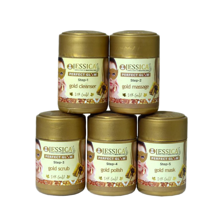 Jessica 24K Gold Facial Kit 5 Steps 250gm - atozstore.pk