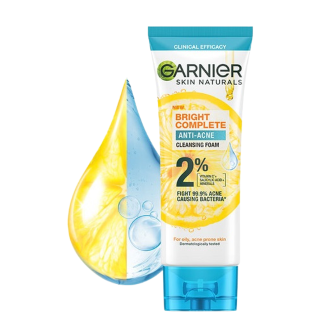 Garnier 3-in-1 Anti-Acne Brightening Cleanser 100ml - atozstore.pk