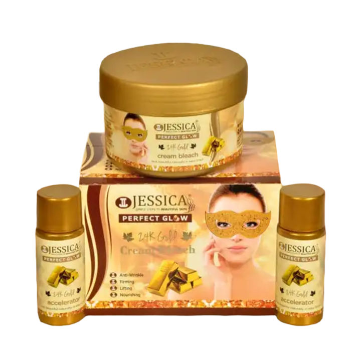 Jessica 24K Gold Bleach Cream & Activator 500g - atozstore.pk