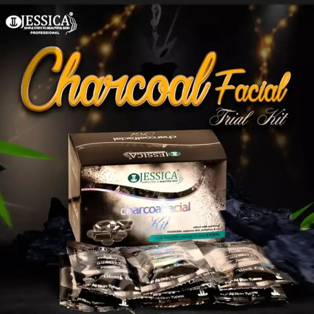 Jessica Charcoal Facial Trial Kit Small - 6 Sachets - atozstore.pk